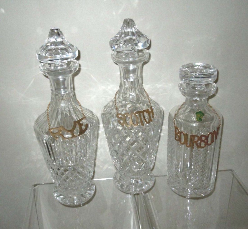Waterford Crystal Rye Scotch Bourbon Spirits Decanter Flask Glass ...