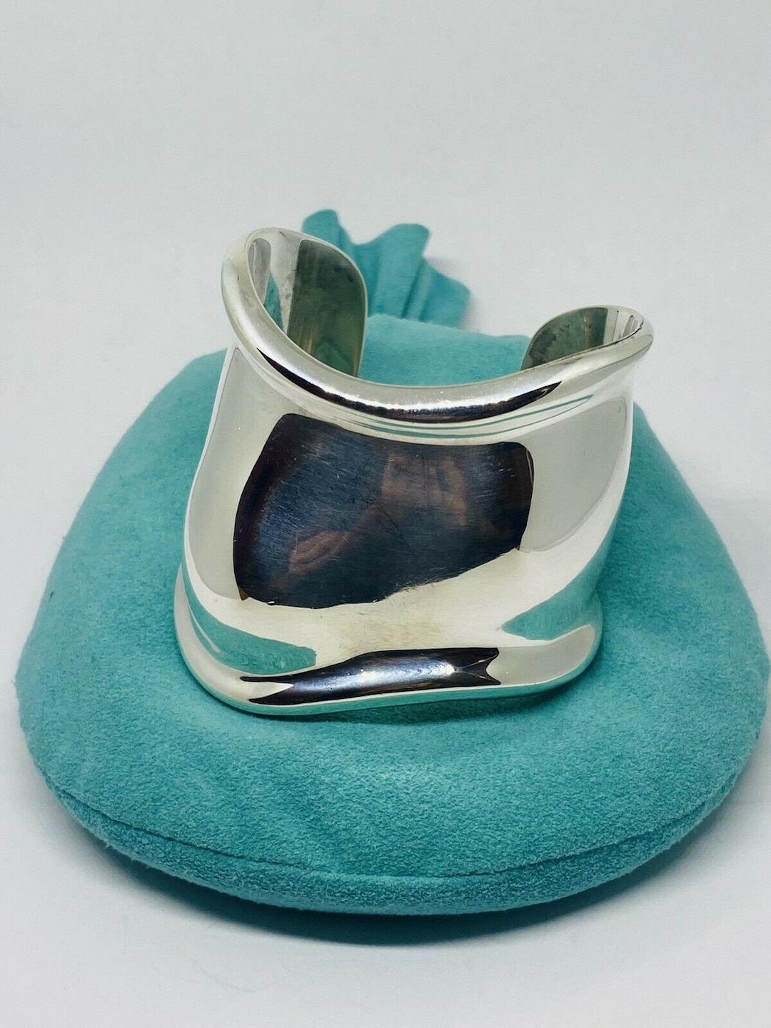 Sterling Silver Tiffany & Co 1978 Elsa PERETTI Medium Right BONE CUFF ...