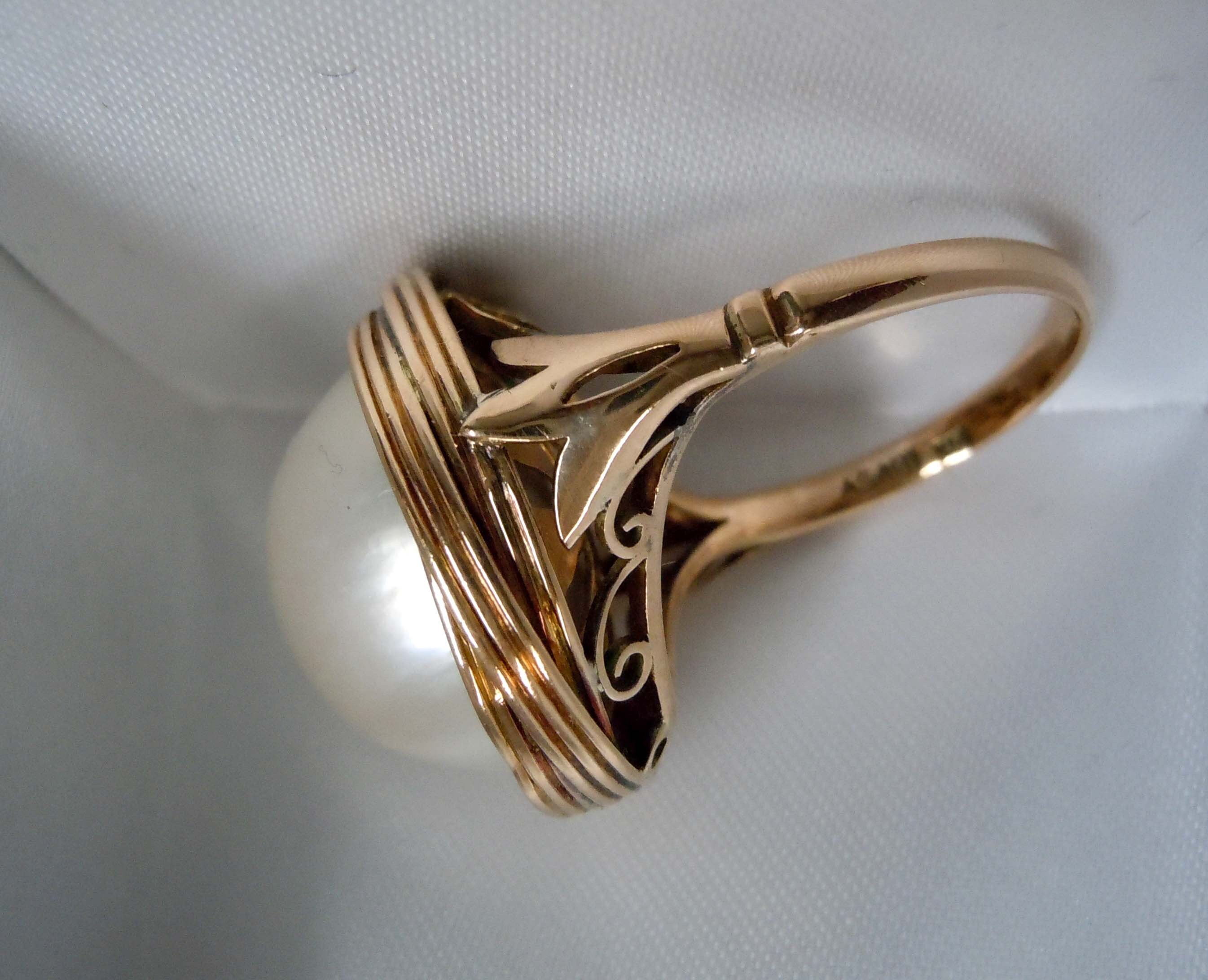 Outstanding Vintage ASAHI 14k Rose Gold Pearl 17mm Moby Pearl - Etsy