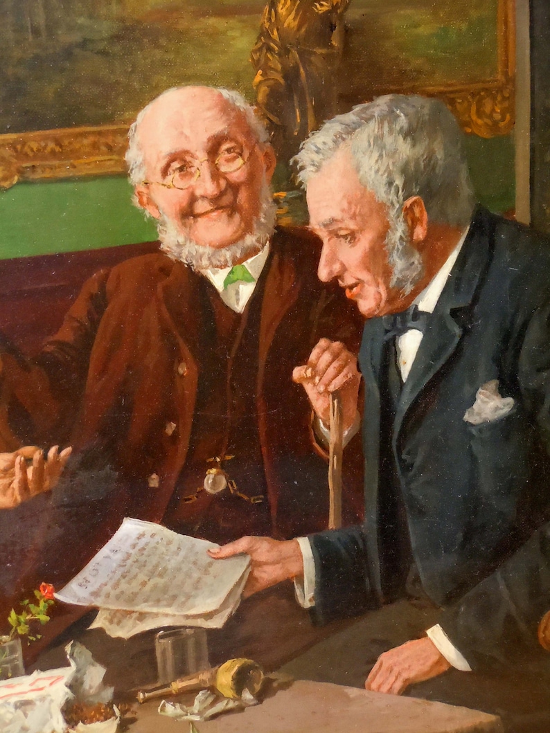 Louis Henry Charles Moeller Oil Painting "the Search Successful" Old ...