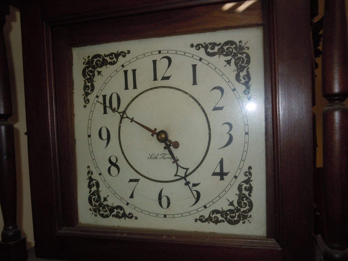 Vintage Seth Thomas Tall Case Grandfather Clock - Etsy