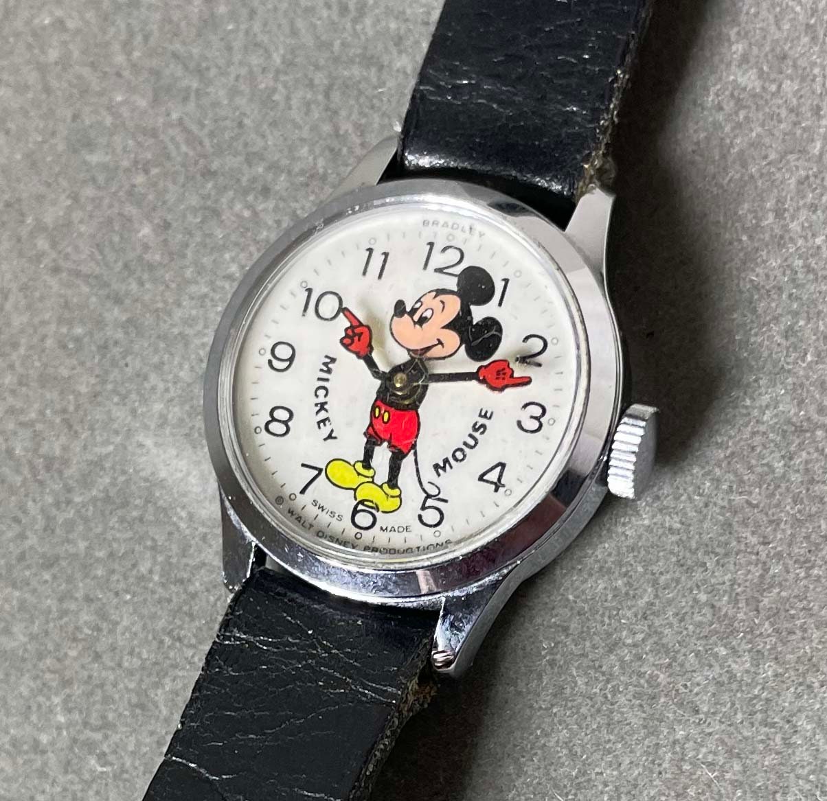 Vintage Impressive 1980's Ladies Bradely 062 Mickey Mouse Moving Hands ...