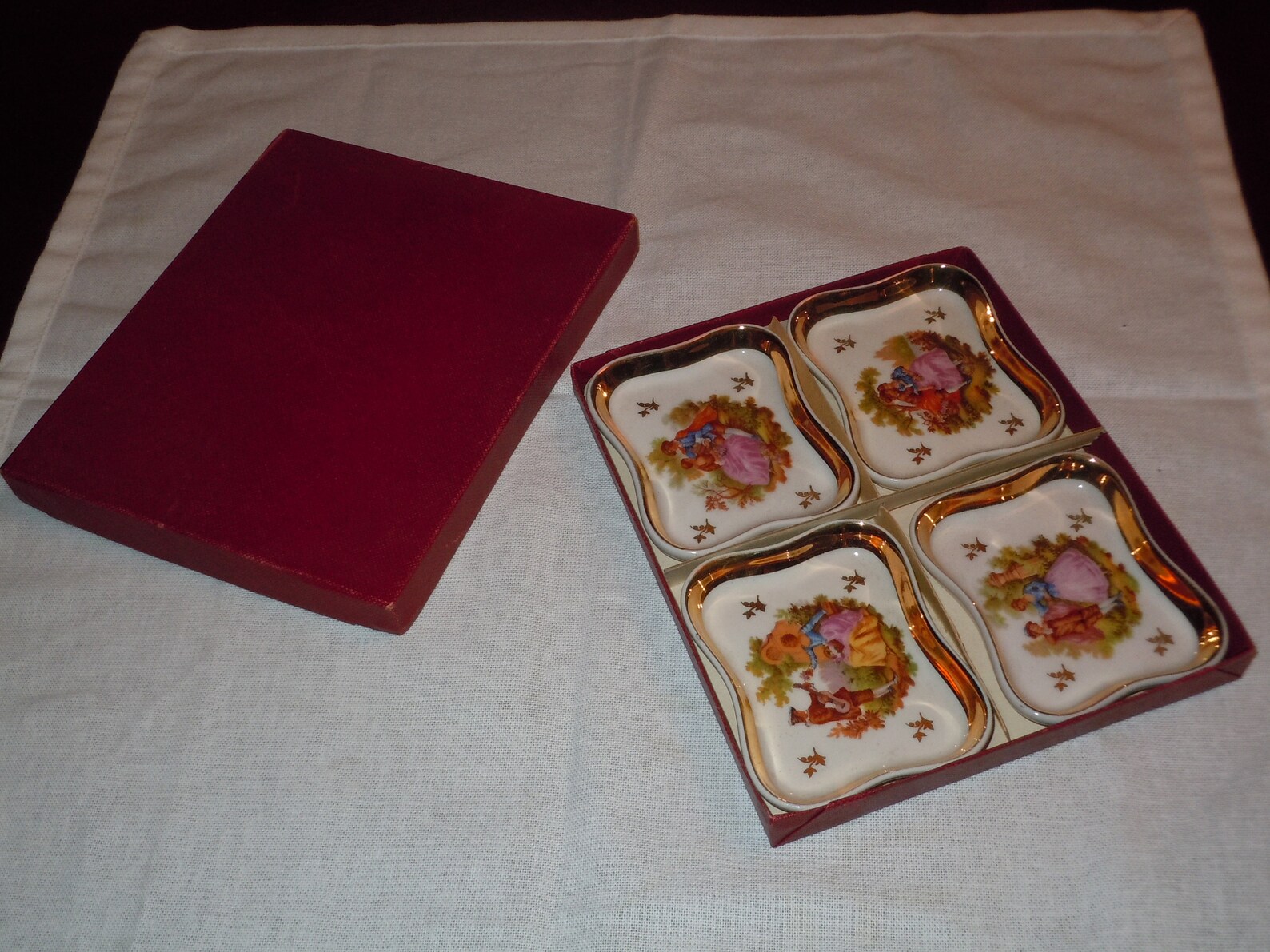 Stunning Set of Four French Limoges Porcelain Fragonard | Etsy