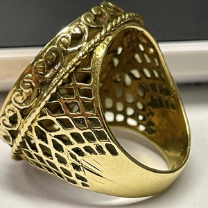 1902 Edward VII British Sovereign Gold Coin Pinky Ring Size - Etsy ...