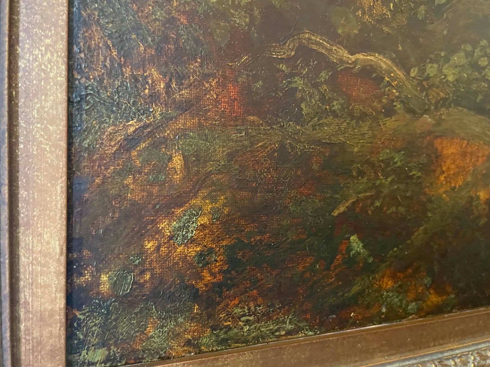 William Keith (american, 1838-1911) Oil on Canvas Painting Forest ...