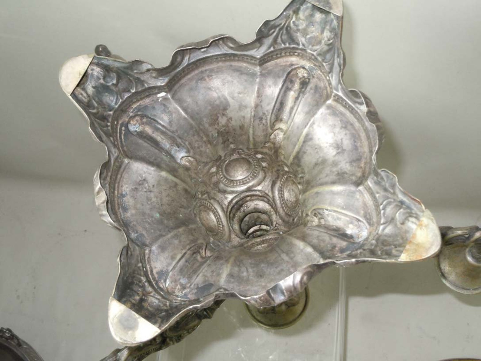 19th Century Victorian Floral Repousse Silver 4 Light | Etsy