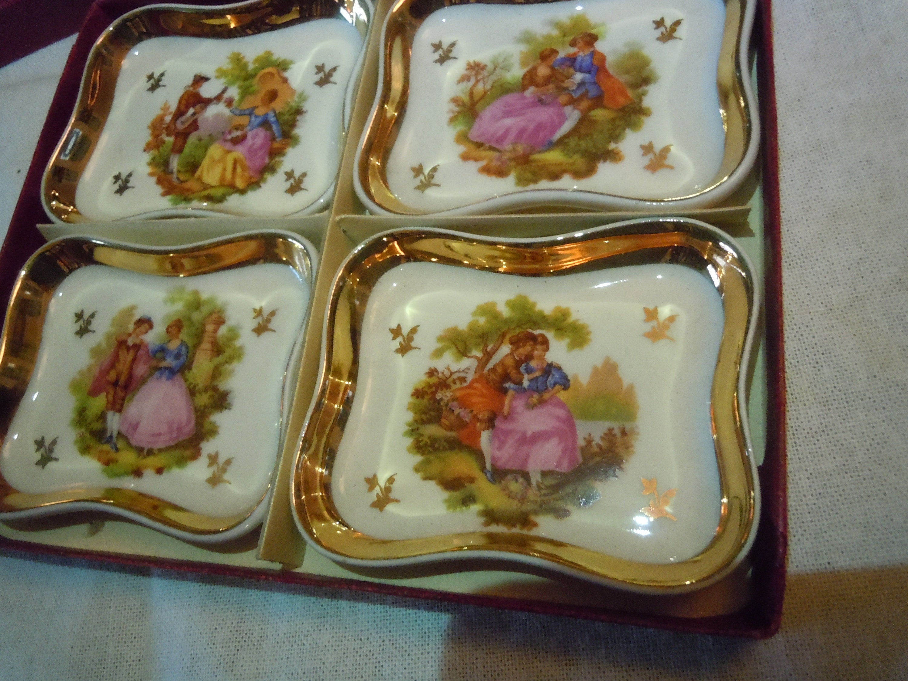 Stunning Set of Four French Limoges Porcelain Fragonard | Etsy
