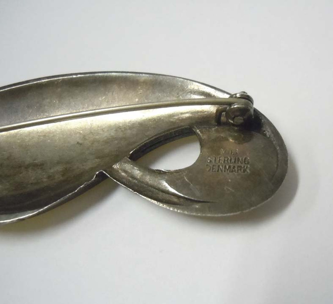 Volmer Bahner Denmark Sterling Silver Gold Enamel 20th Century Modern ...