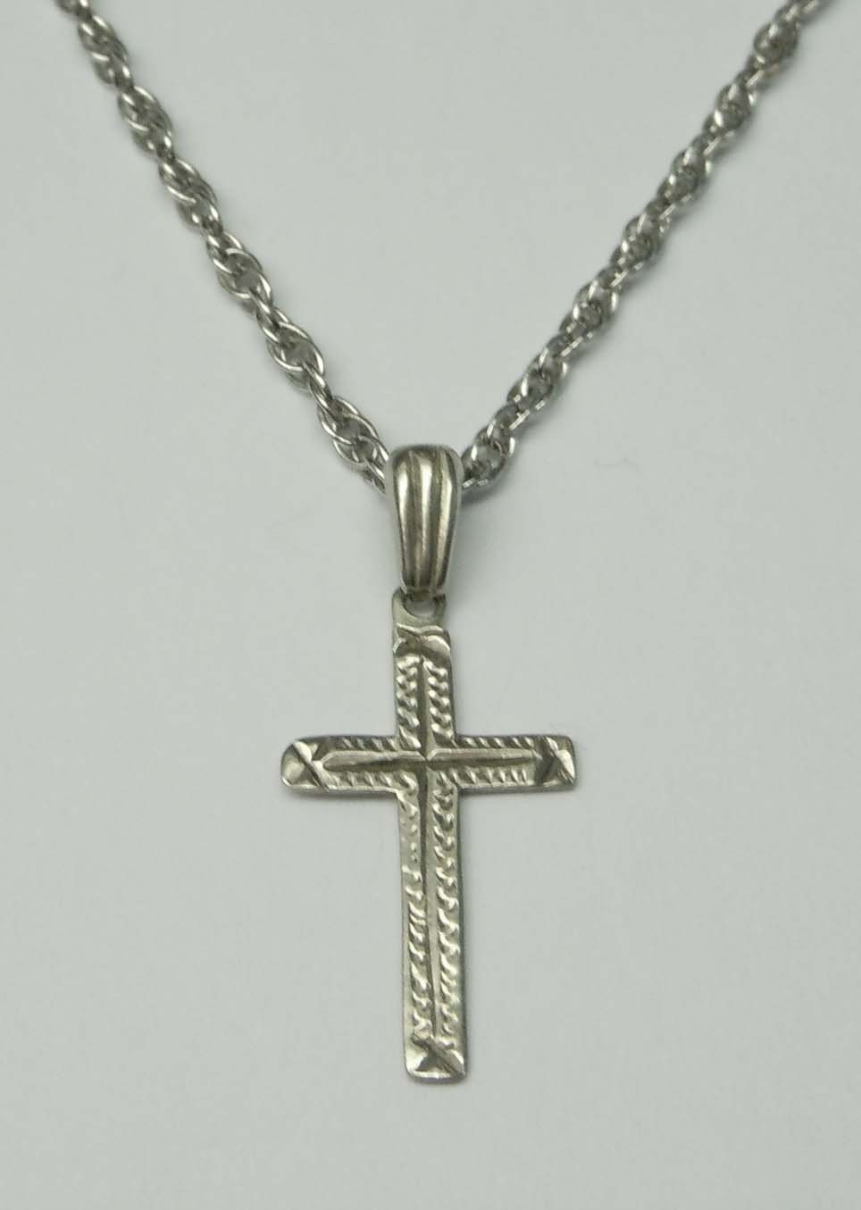 Antique Sterling Silver Diamond Cut Engraved Cross - Etsy