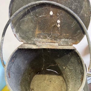 Antique U.S. Military Bucket Galvanized Civil War Era Pail, Box ...