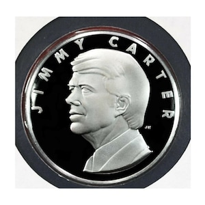 President Jimmy Carter Official Inaugural Day Silver Proof Coin 1977 ...