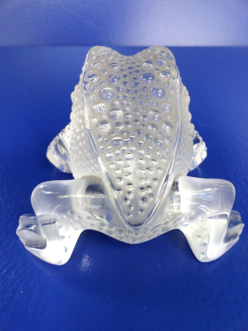 Lalique Crystal Gregoire Frog Toad Figurine Clear Frosted 11640 ...