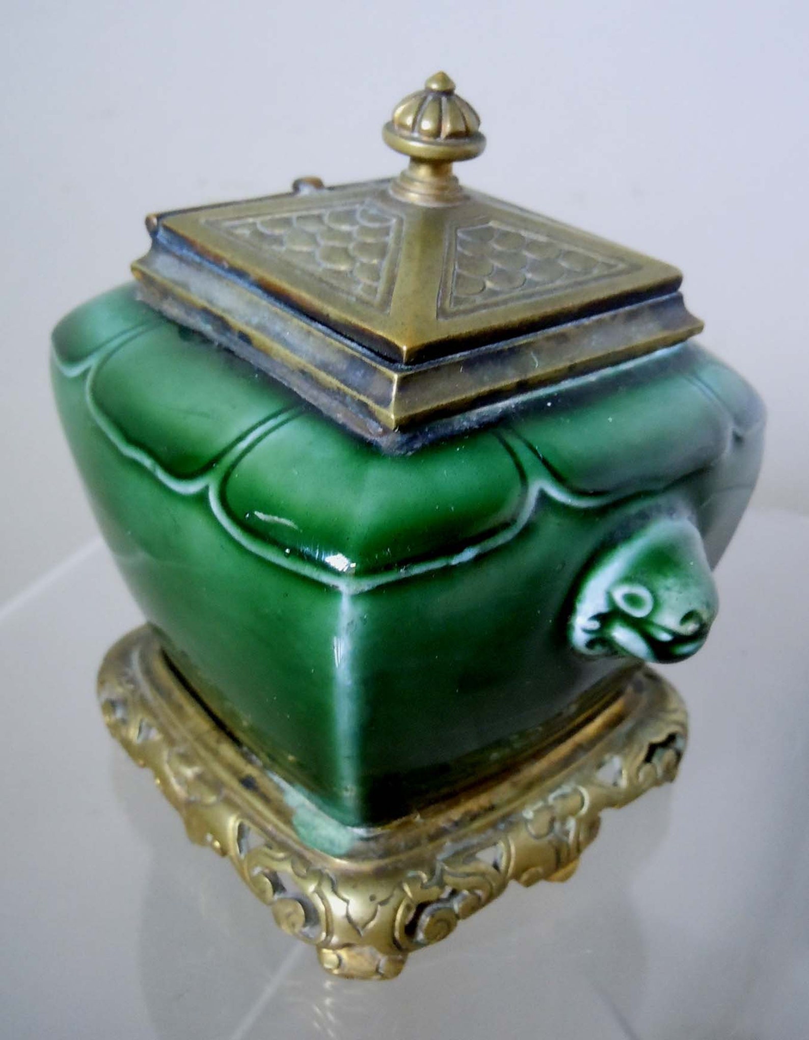 Theodore Deck 1823-1891 French Green Glazed Earthenware - Etsy