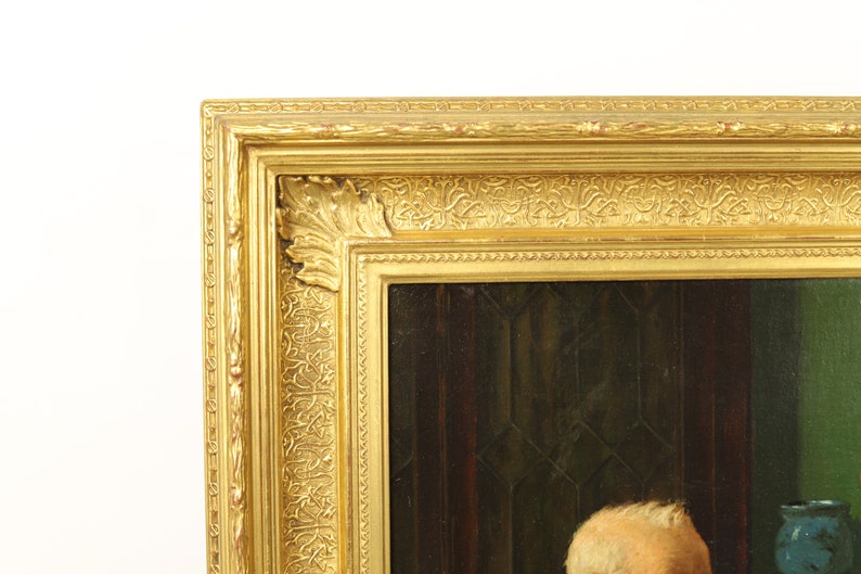 Louis Henry Charles Moeller Oil Painting "the Search Successful" Old ...