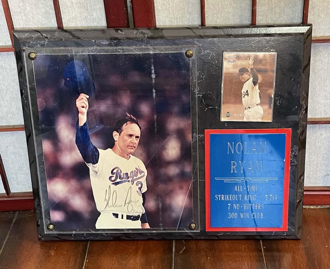 Nolan Ryan Strikeout King Signed 8x10 In. Photo Autograph Mounted ...