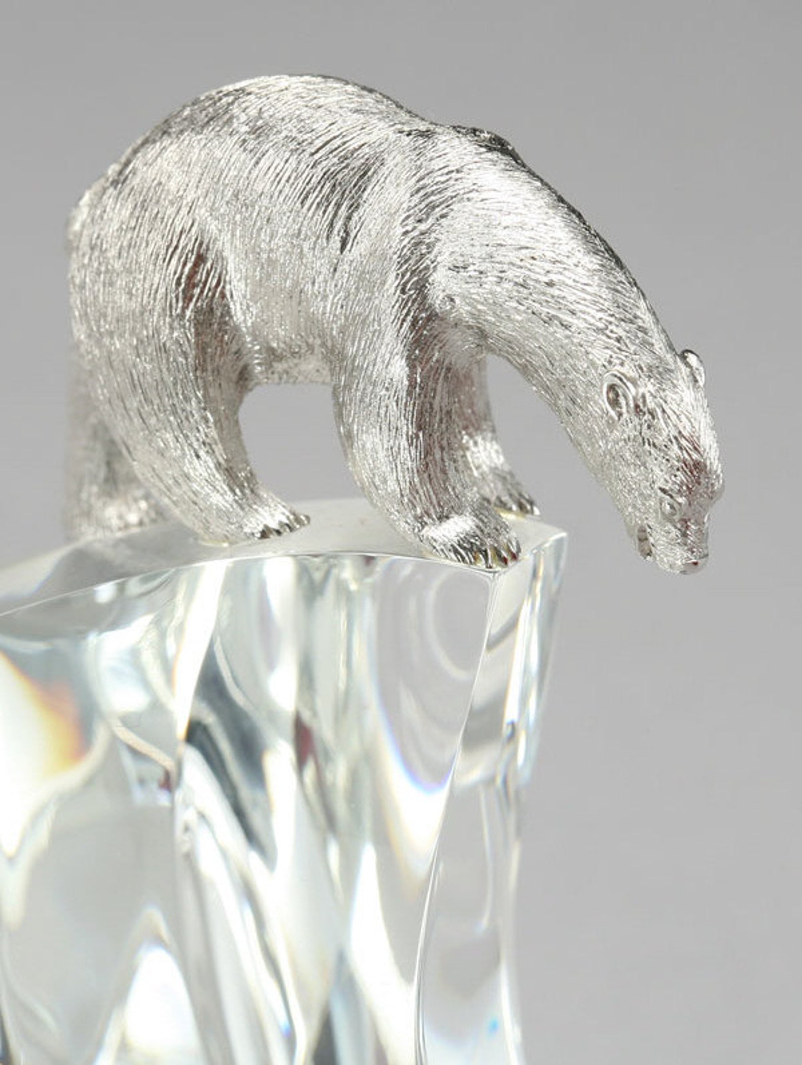 Steuben Ice Polar Bear Iceberg Rhodium Plated Sterling Silver by James ...
