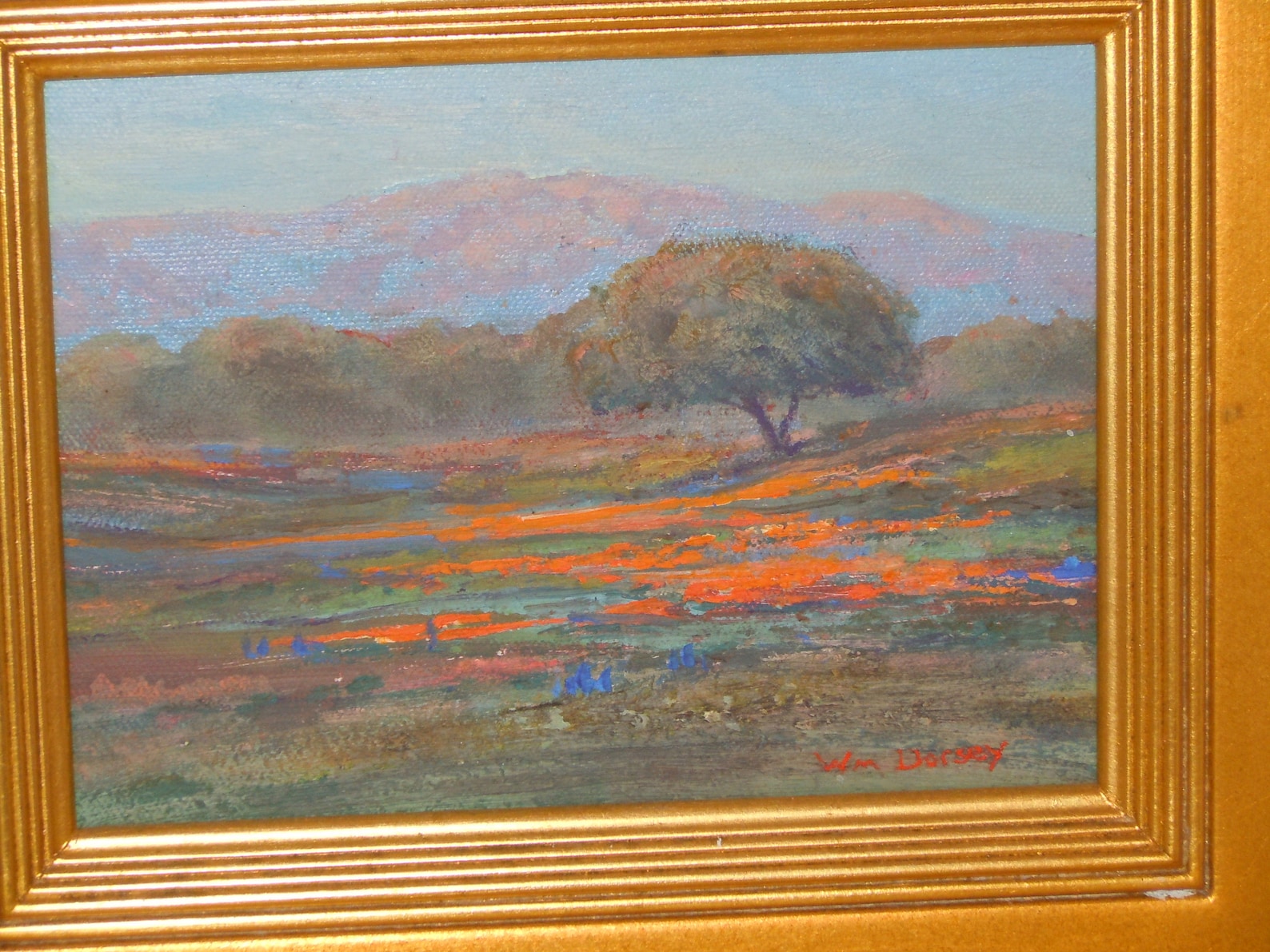 William Ballantine Dorsey Oil on Canvas Painting Flower Fields in ...