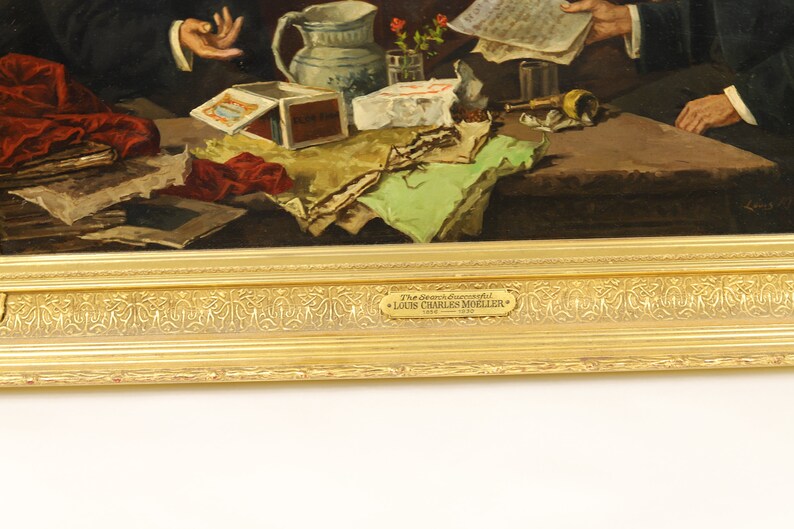 Louis Henry Charles Moeller Oil Painting "the Search Successful" Old ...