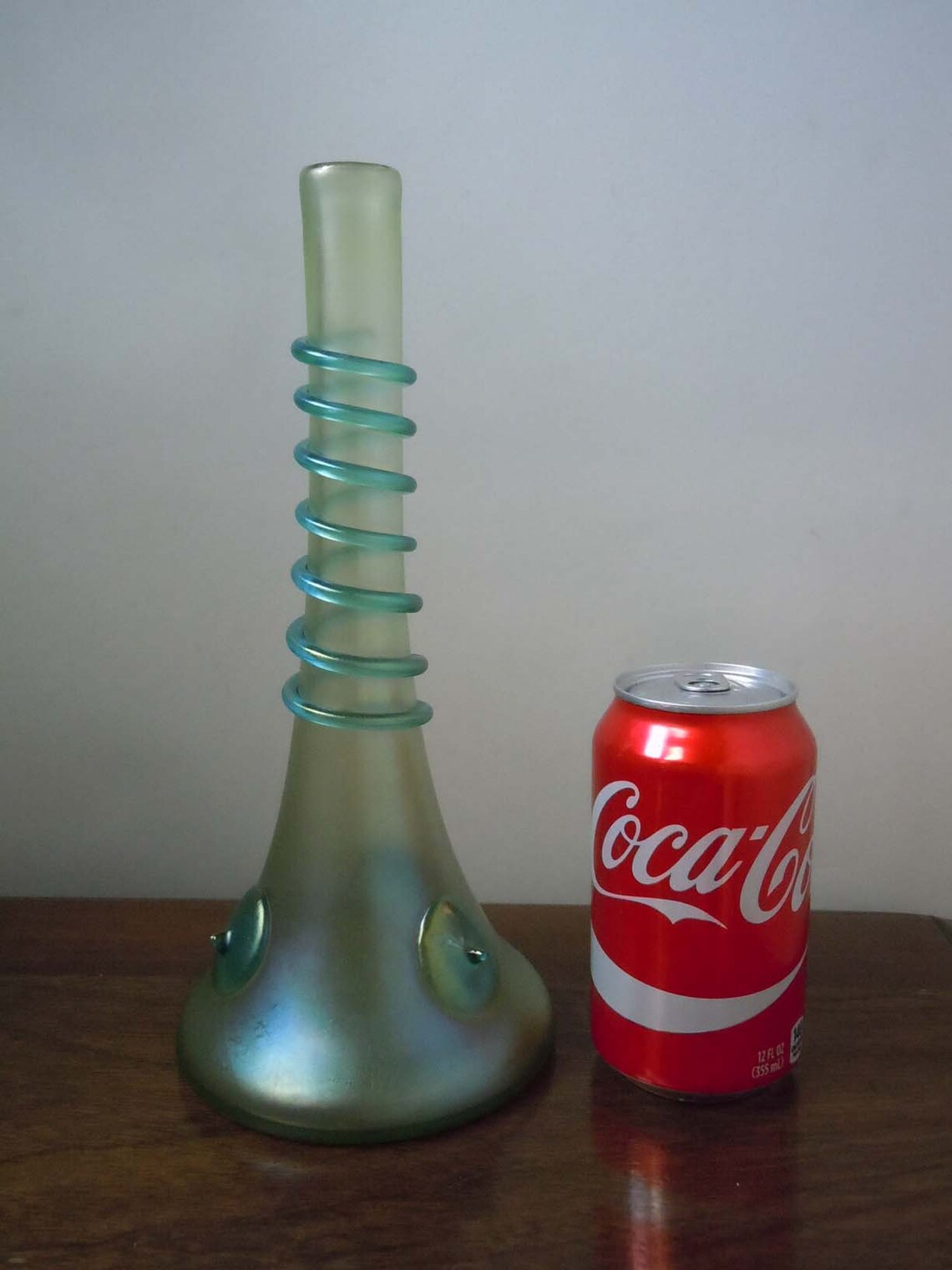 Loetz Austria Threaded Orpheus Art Glass Vase Ca.1903, Unmarked Olympia ...