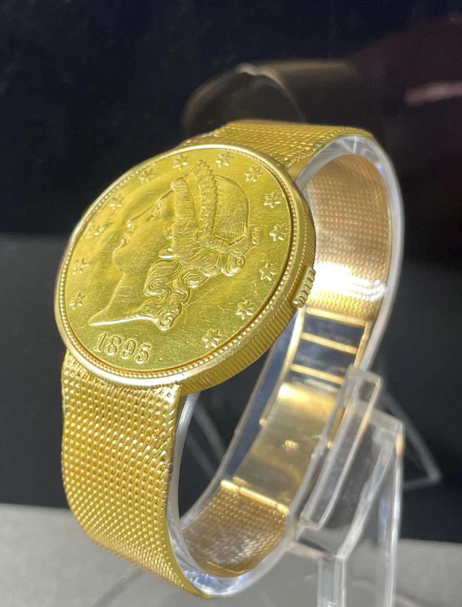 Piaget 1895 20 Dollar Gold Coin Manual Wind Mens 35mm Statement Watch ...