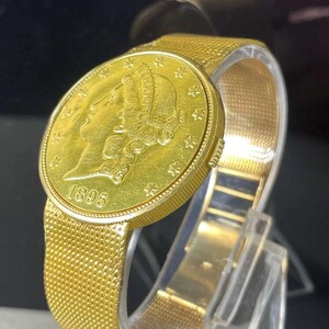 Piaget 1895 20 Dollar Gold Coin Manual Wind Mens 35mm Statement Watch ...