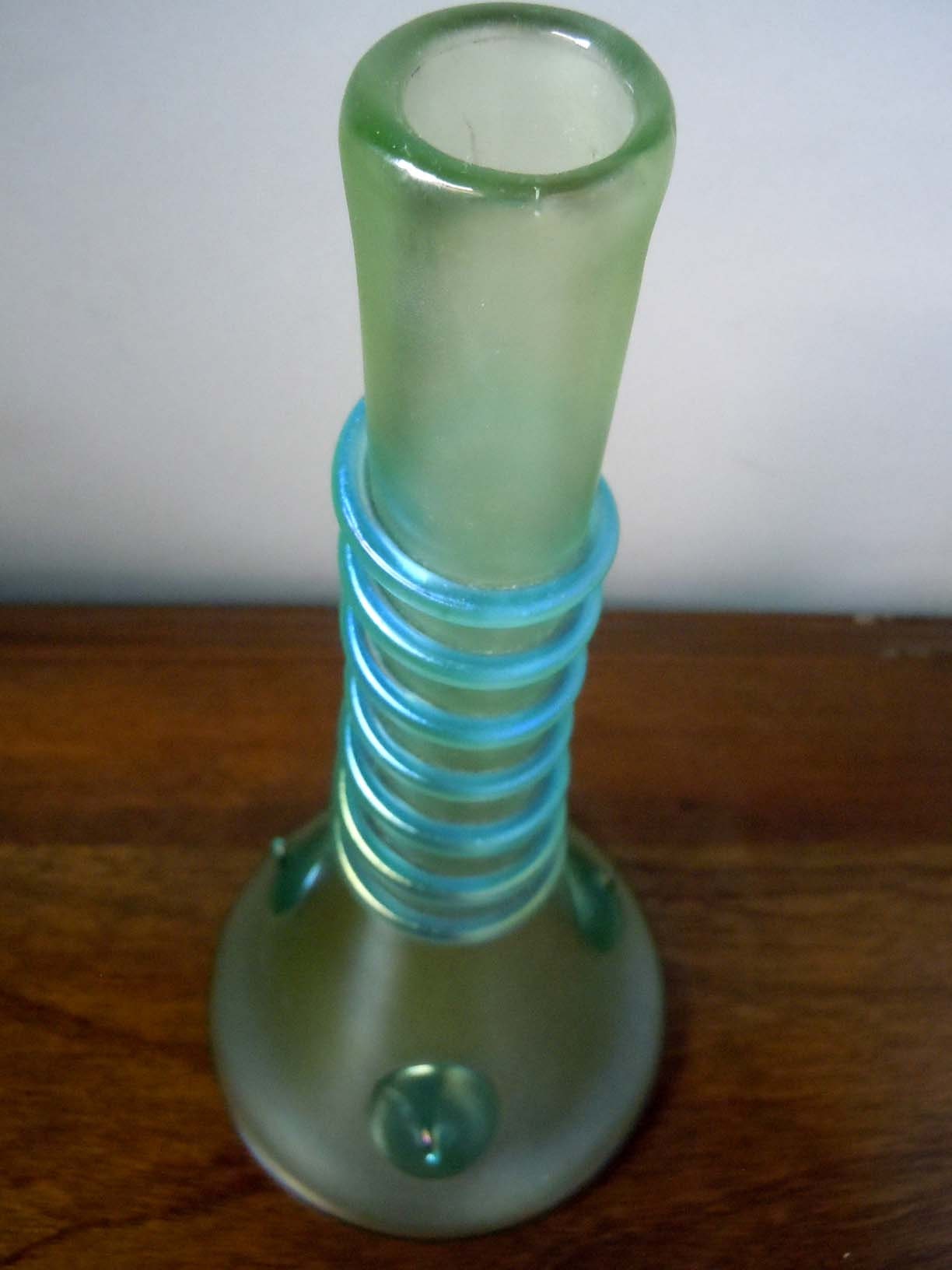 Loetz Austria Threaded Orpheus Art Glass Vase Ca.1903, Unmarked Olympia ...