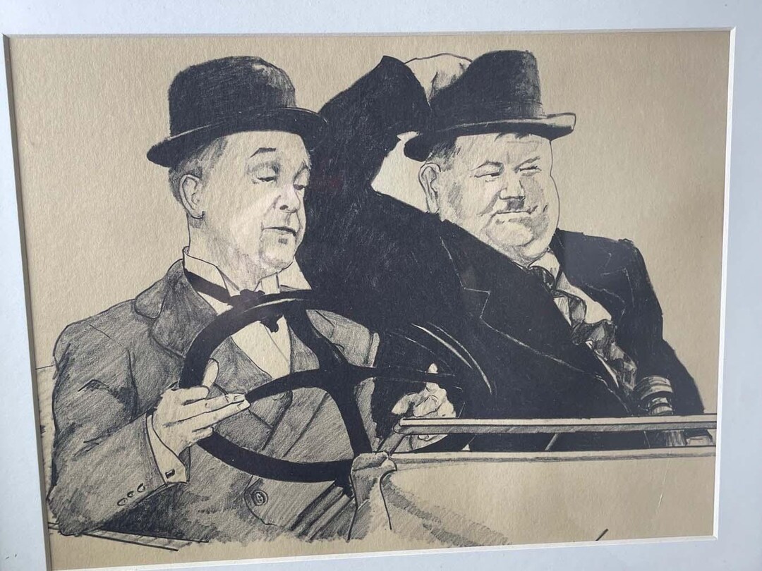 Laurel & Hardy Driving Ford Model T Framed Print - Etsy