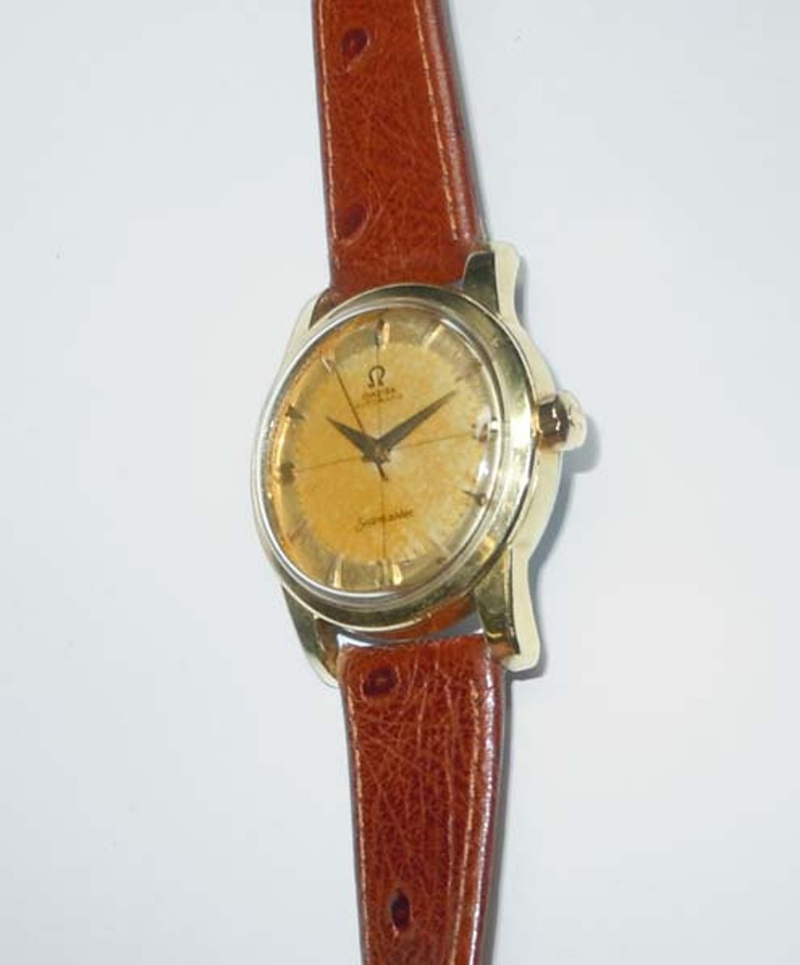 Classic Mens Omega 501 Seamaster Automatic Watch 14K Gold Stainless ...