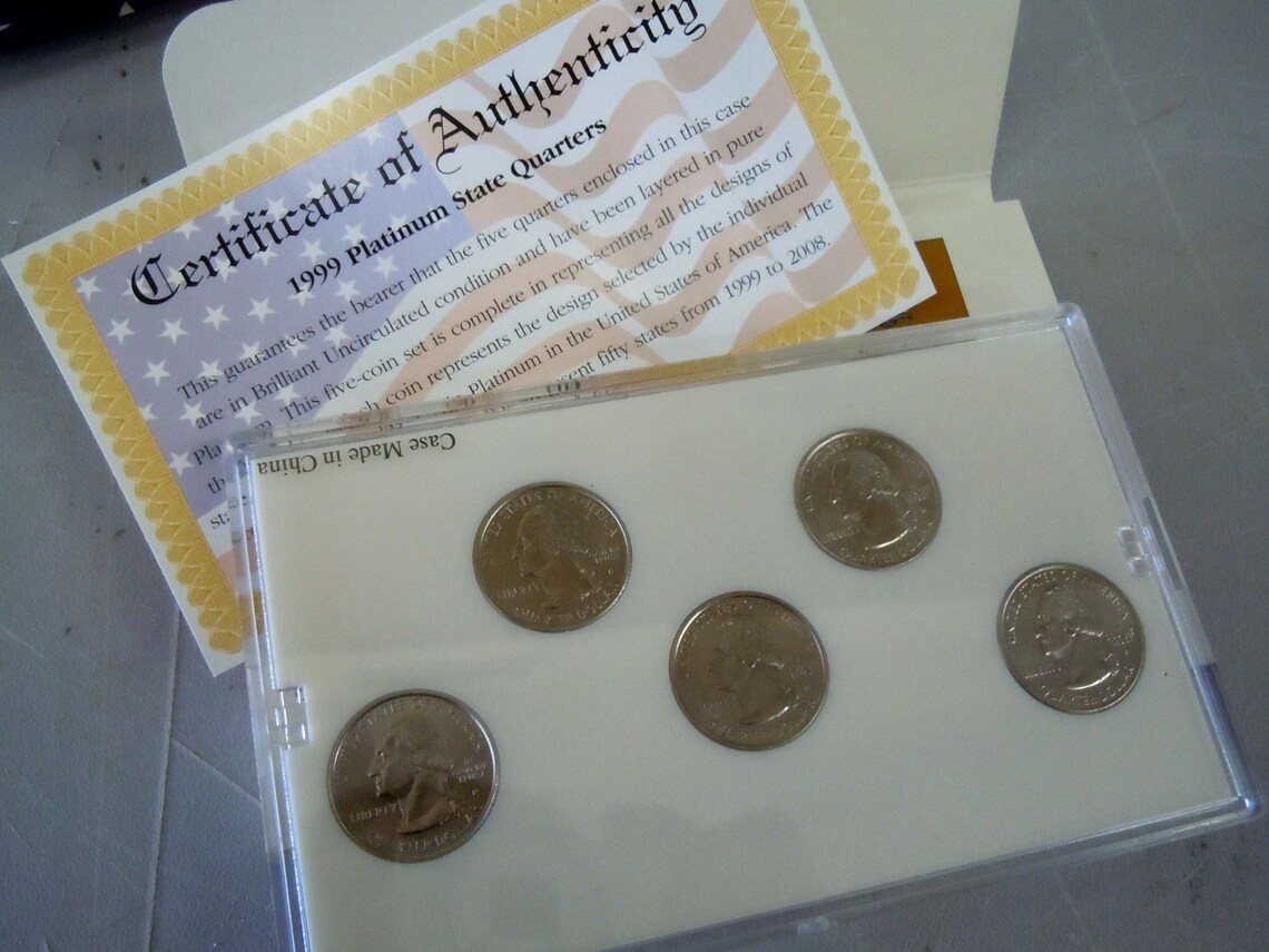 Gold and Platinum Edition State Quarter Collection 1999 2000 - Etsy