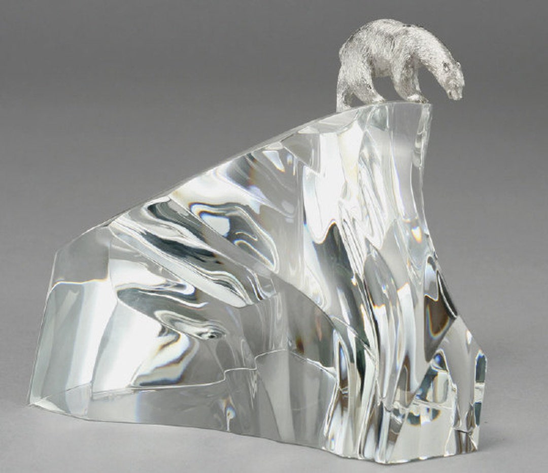 Steuben Ice Polar Bear Iceberg Rhodium Plated Sterling Silver by James ...