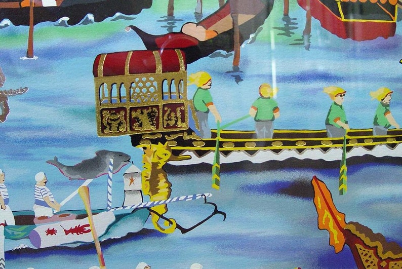 Linnea Pergola Venice Regatta Serigraph Signed Numbered Italy Italian ...