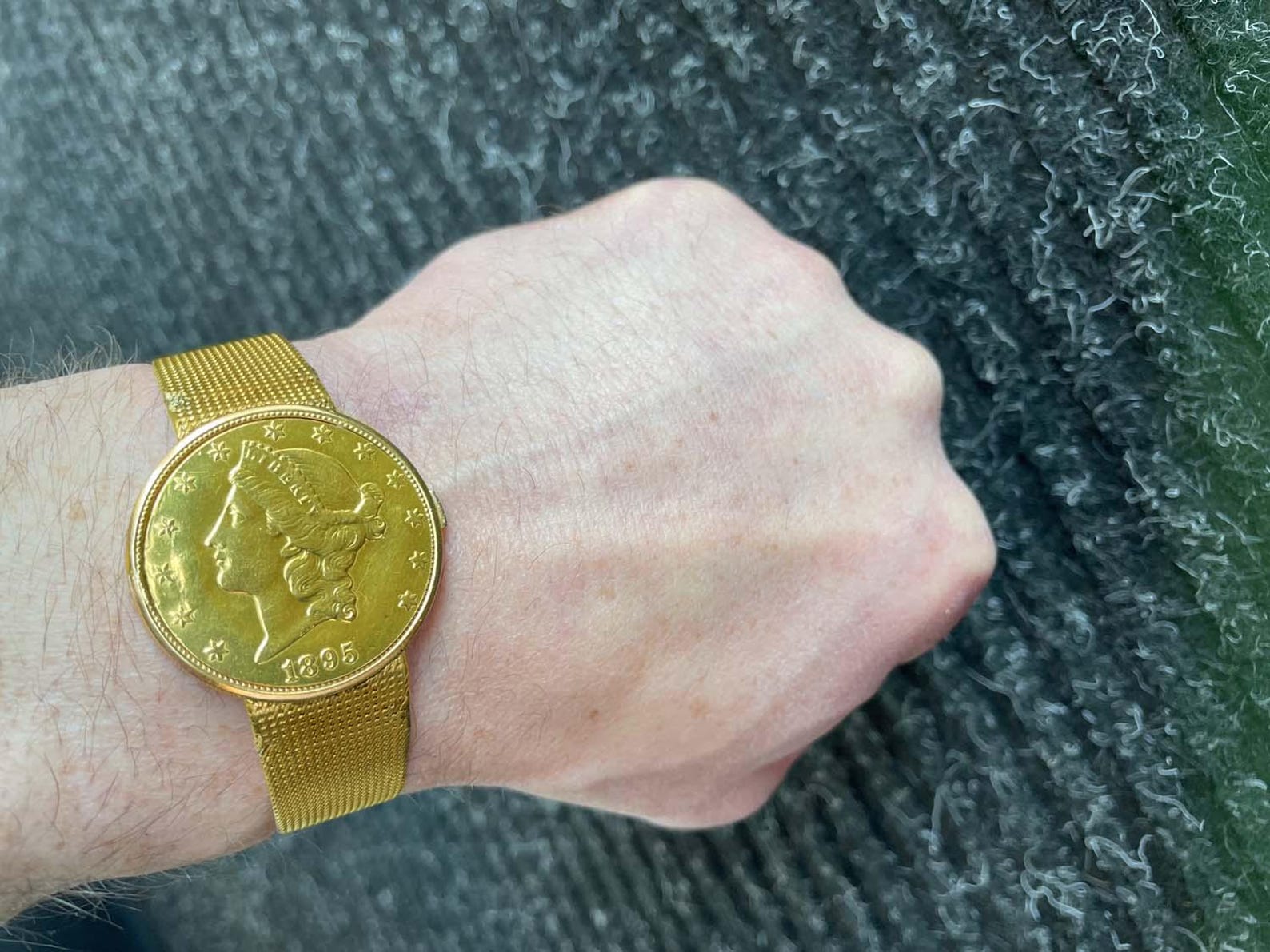 Piaget 1895 20 Dollar Gold Coin Manual Wind Mens 35mm Statement Watch ...