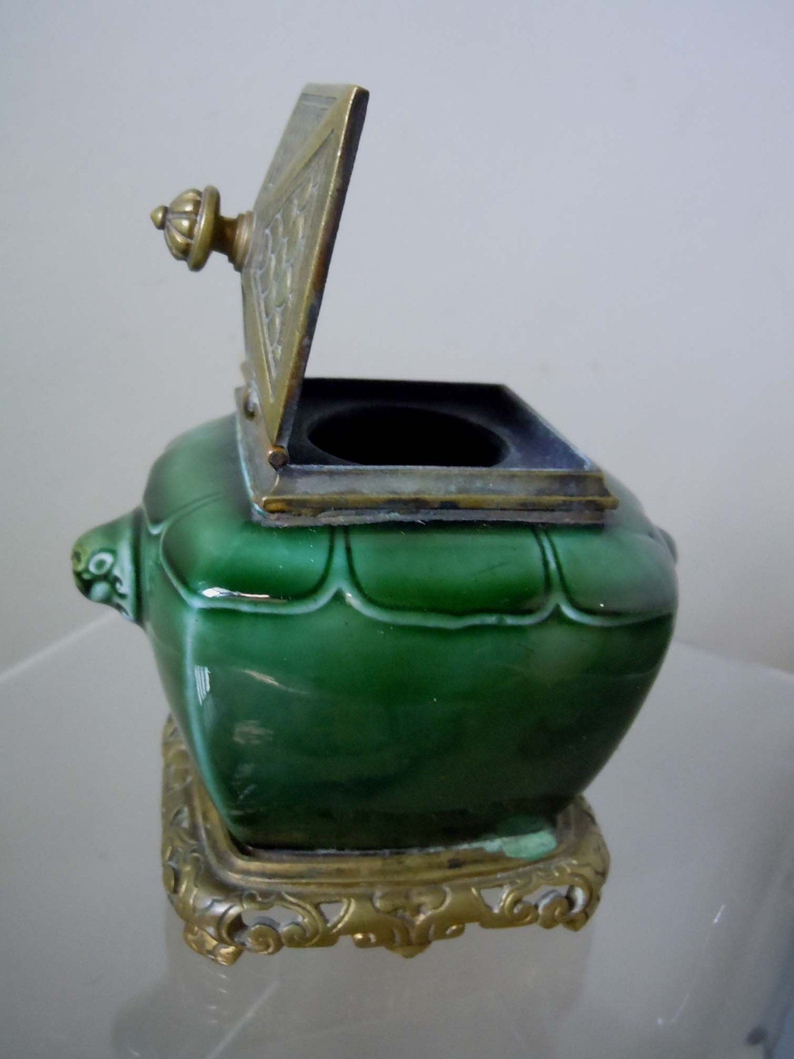 Theodore Deck 1823-1891 French Green Glazed Earthenware - Etsy