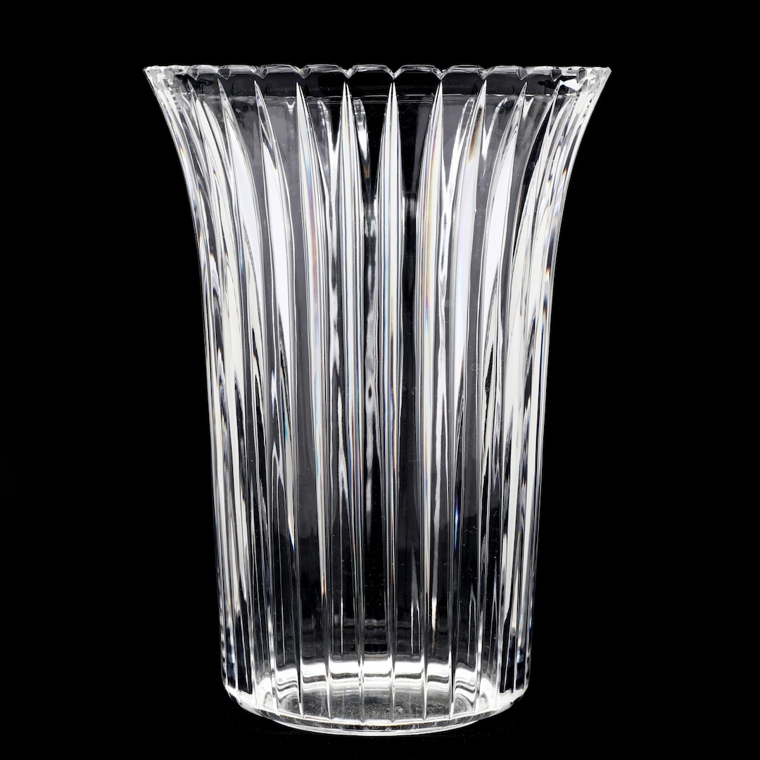 Tiffany & Co. Cut Crystal Vase Cylindrical Form W Flared Mouth - Etsy