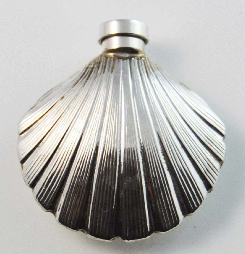 Vintage Tiffany Sterling Silver Clamshell Perfume Sent Bottle | Etsy