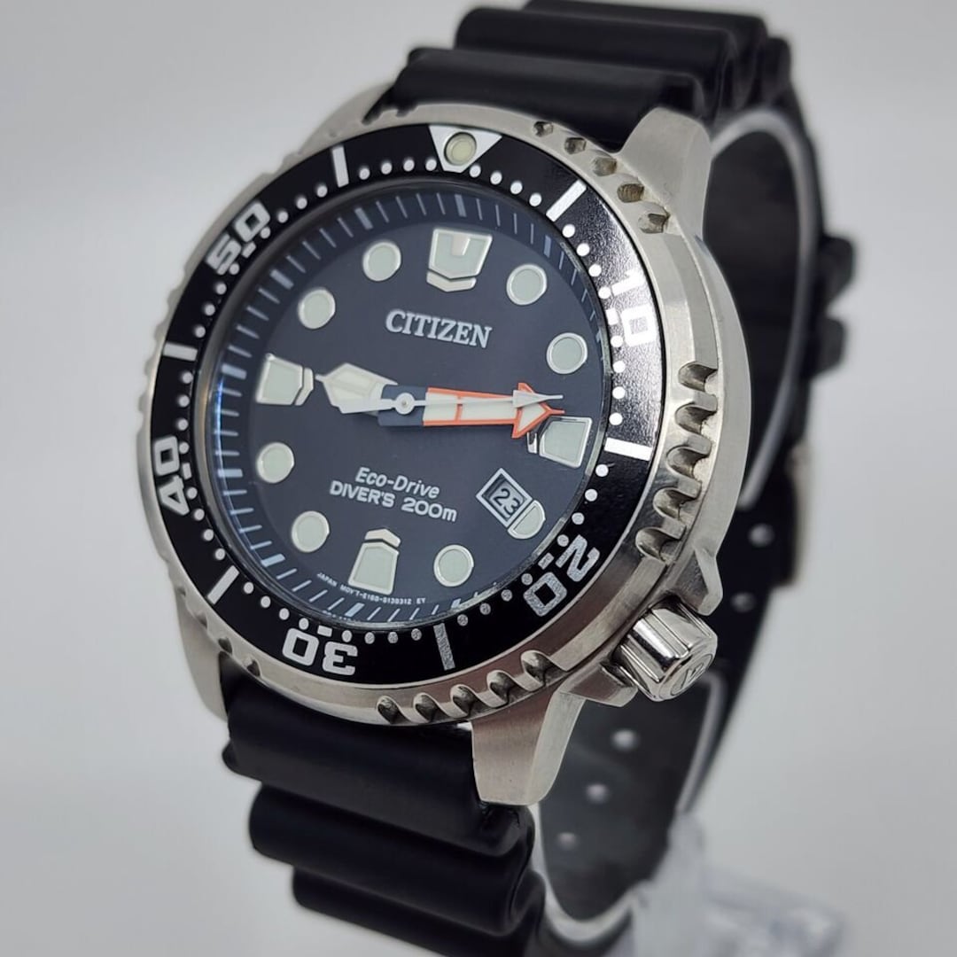 CITIZEN Eco Drive E168-S100623 Promaster Diver 200M Black Wristwatch ...