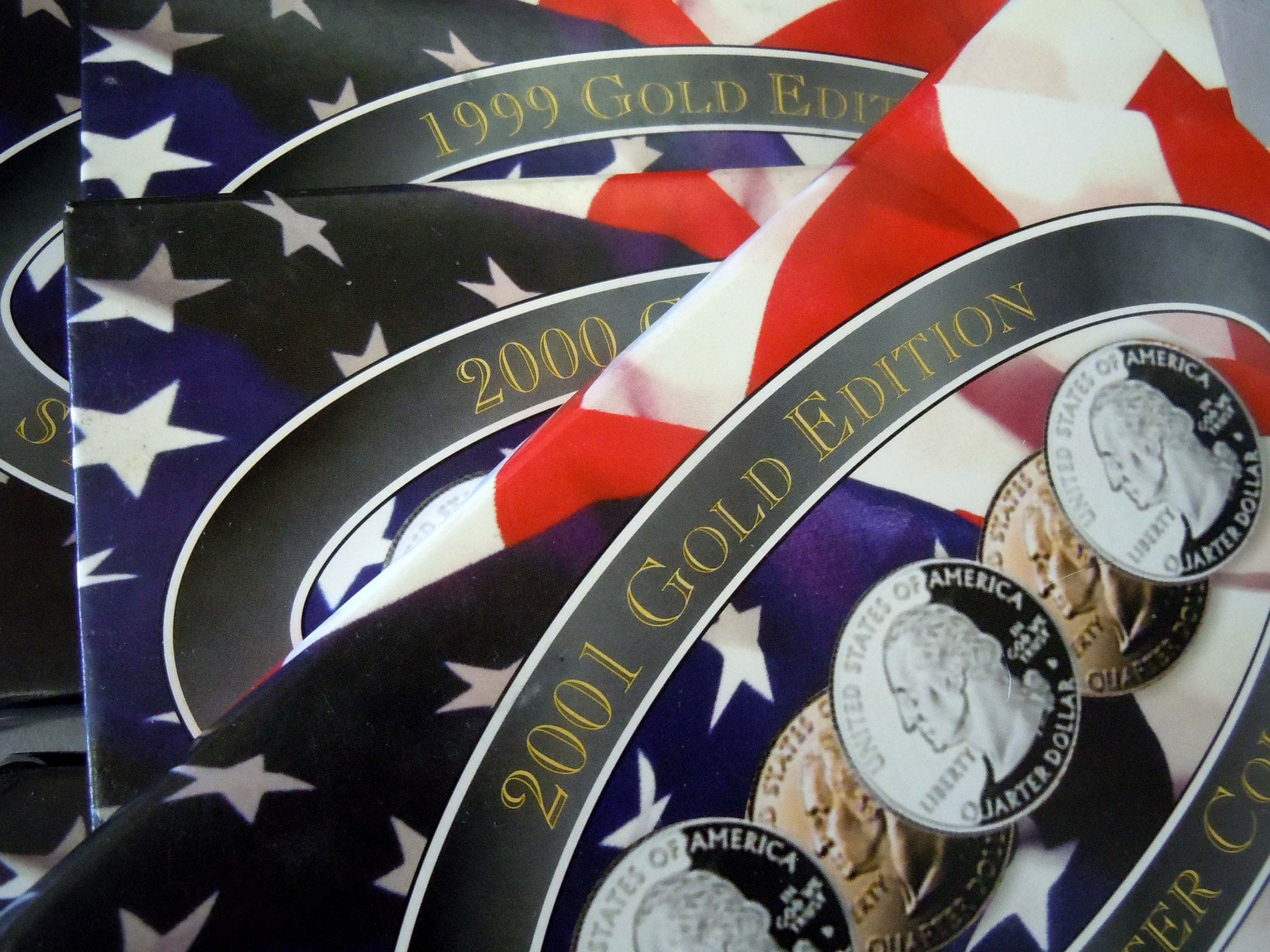 Gold and Platinum Edition State Quarter Collection 1999 2000 2001 ...