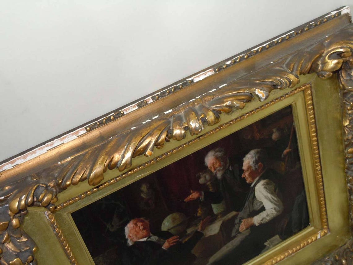 Louis Henry Charles Moeller Oil Painting A Good Laugh Old Men - Etsy