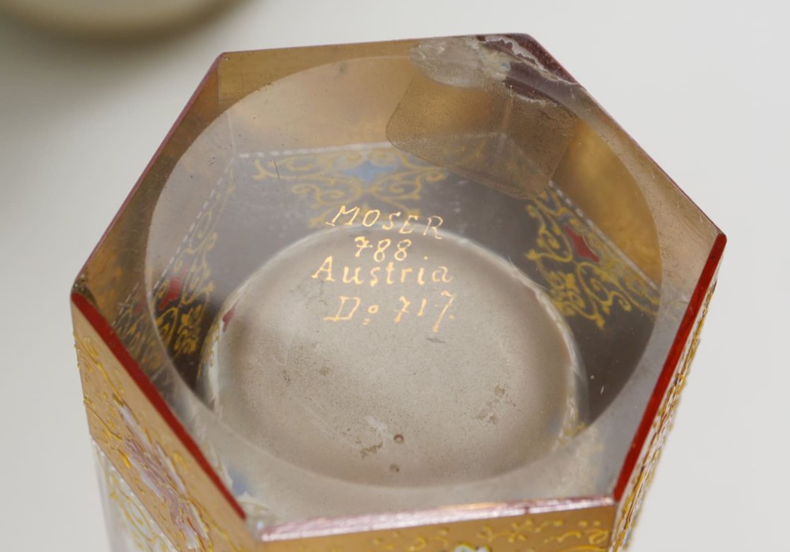 Rare Signed Moser Enameled 6 Sided Art Glass Vase Circa 1900 - Etsy