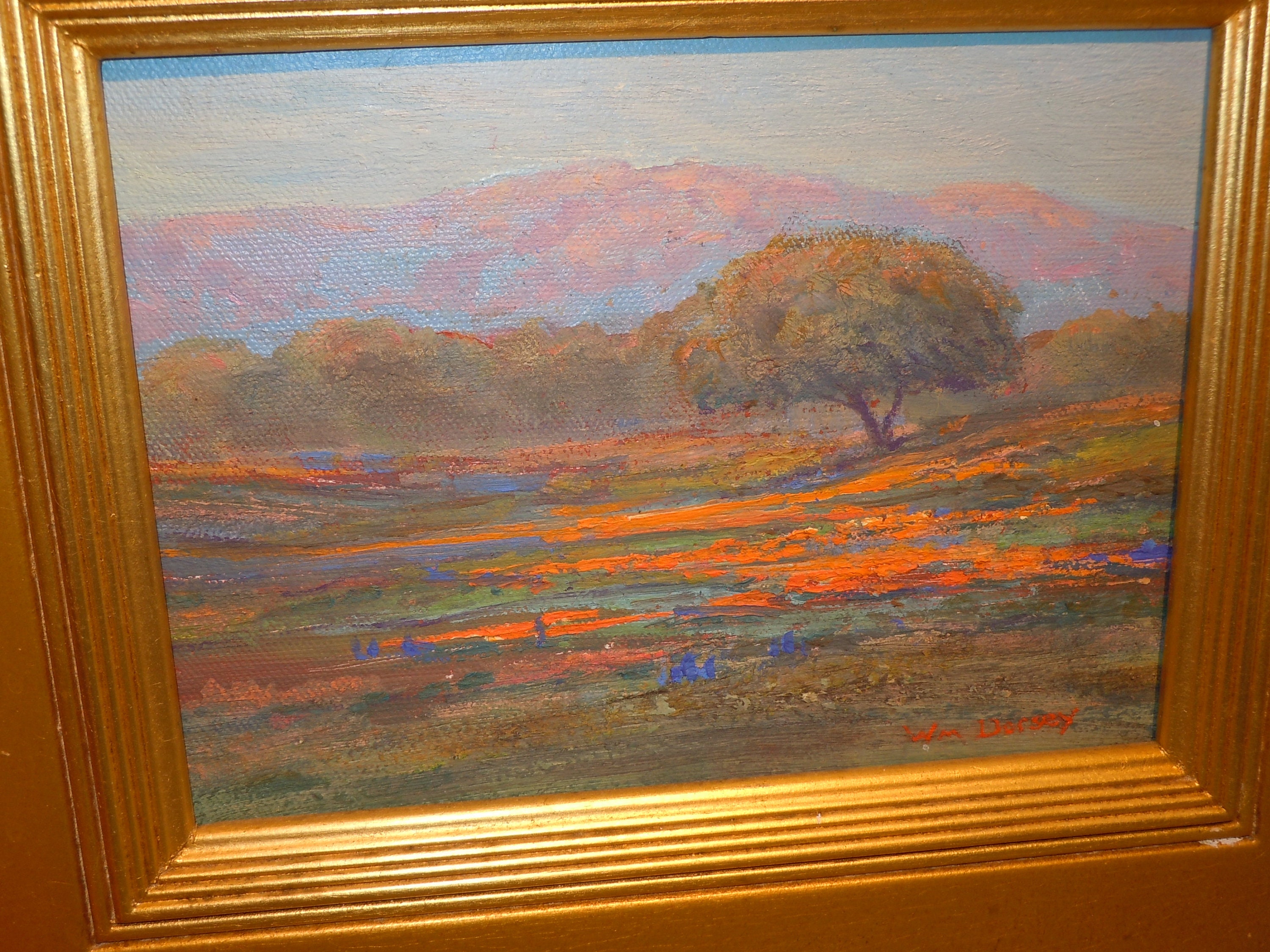 William Ballantine Dorsey Oil on Canvas Painting Flower Fields in ...