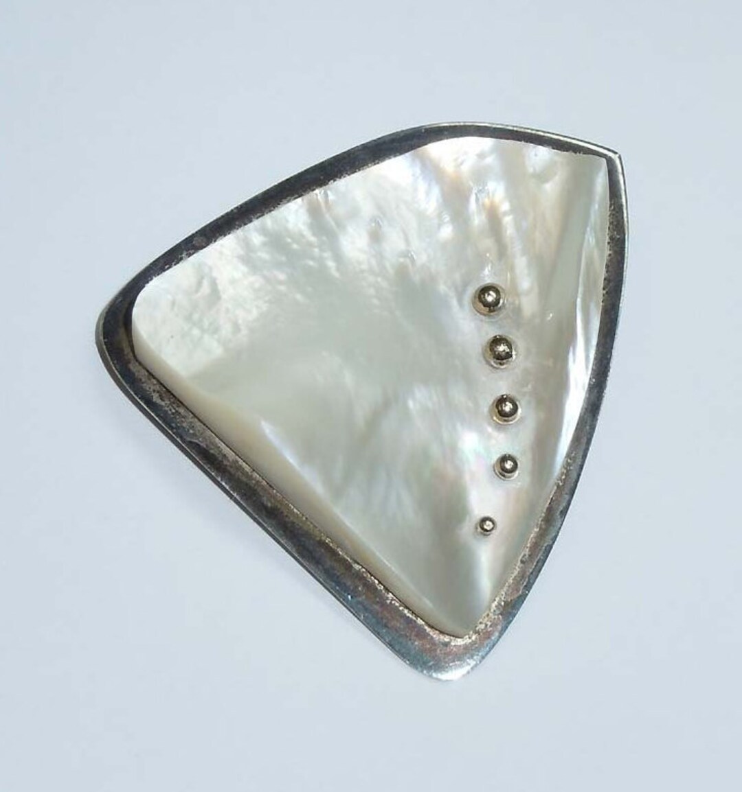 20th Century Modern Sterling Silver 9ct Gold Mother Pearl Abalone ...