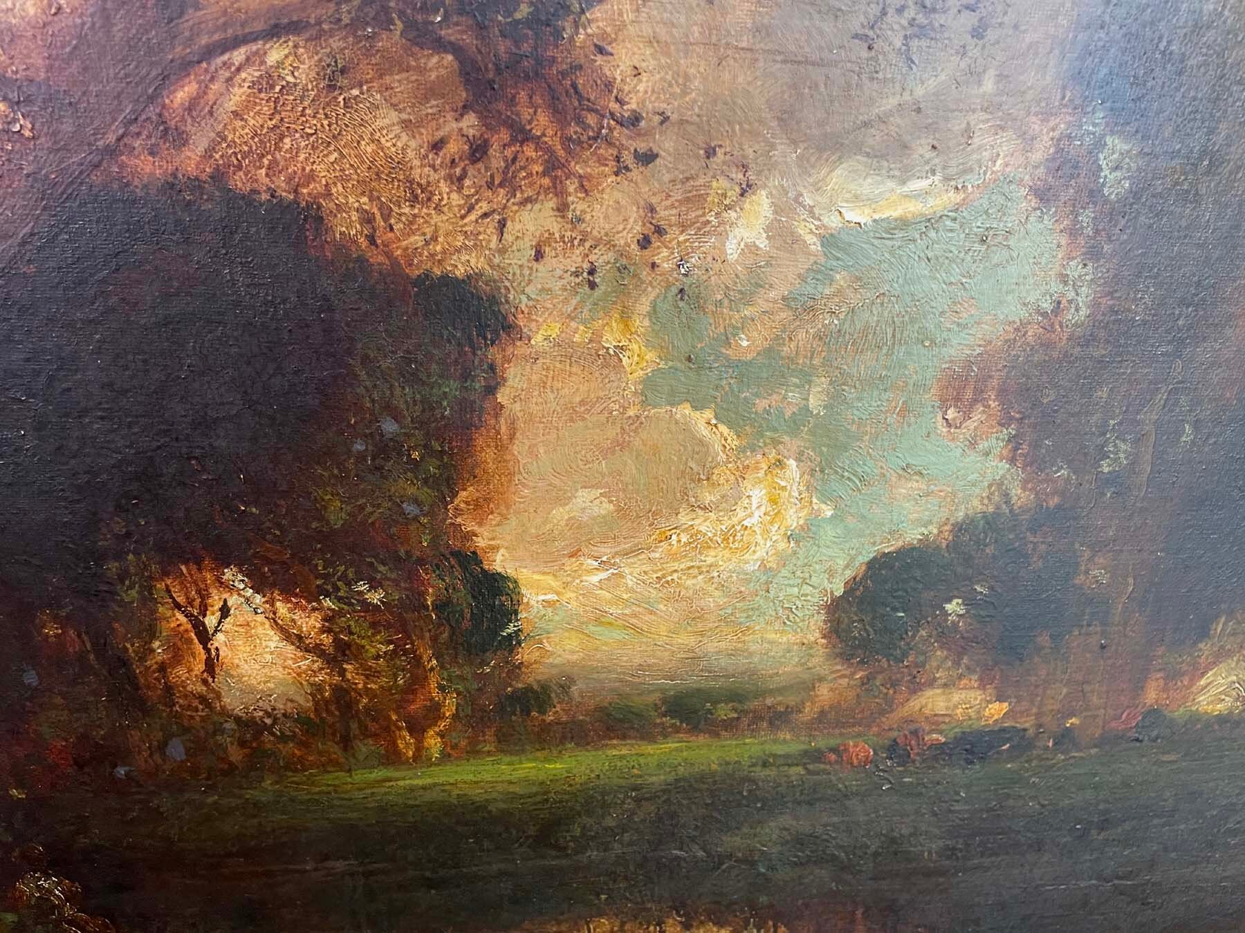 William Keith (american, 1838-1911) Oil on Canvas Painting Forest ...