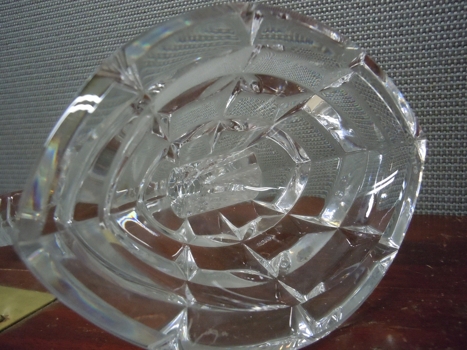 Vintage Heavy Lenox German Lead Crystal Crucifix Cross Desk or Mantle ...