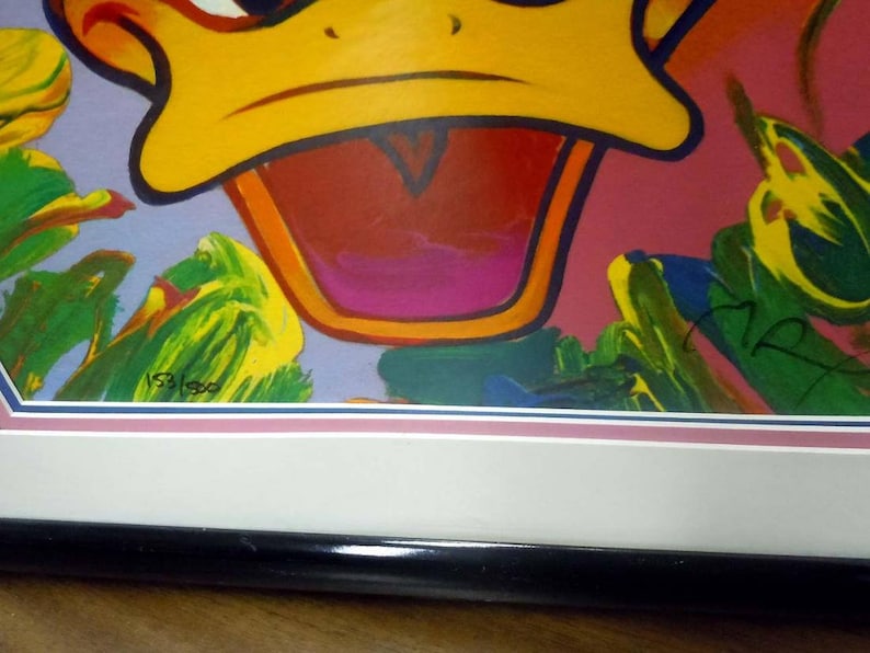 Limited Edition Peter Max Disney Donald Duck Serigraph Signed Numbered ...