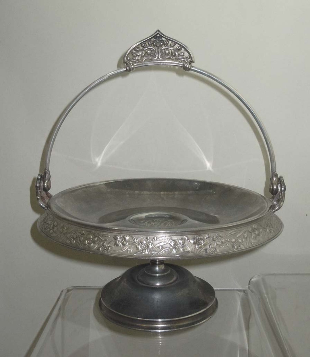 Simpson Hall Miller Victorian Silver Plated Basket Form Centerpiece ...