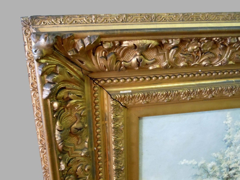 19th Century Belgium Oil Painting H. D Beul Shepherdess With | Etsy