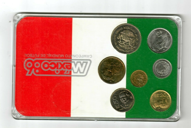 1986 Mexico 7 Coin Set Campeonato Mundial De Futbol Soccer | Etsy