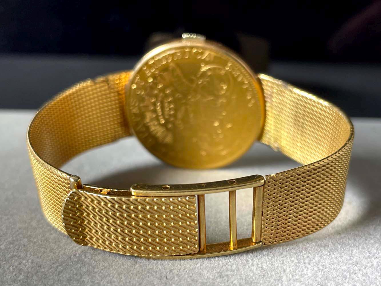 Piaget 1895 20 Dollar Gold Coin Manual Wind Mens 35mm Statement Watch ...