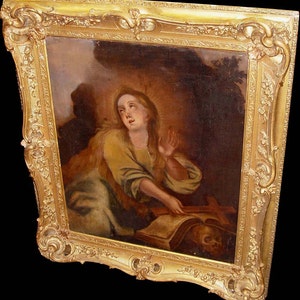 18c German School Virgin Mary Magdalene Old Master Oil Painting - Etsy