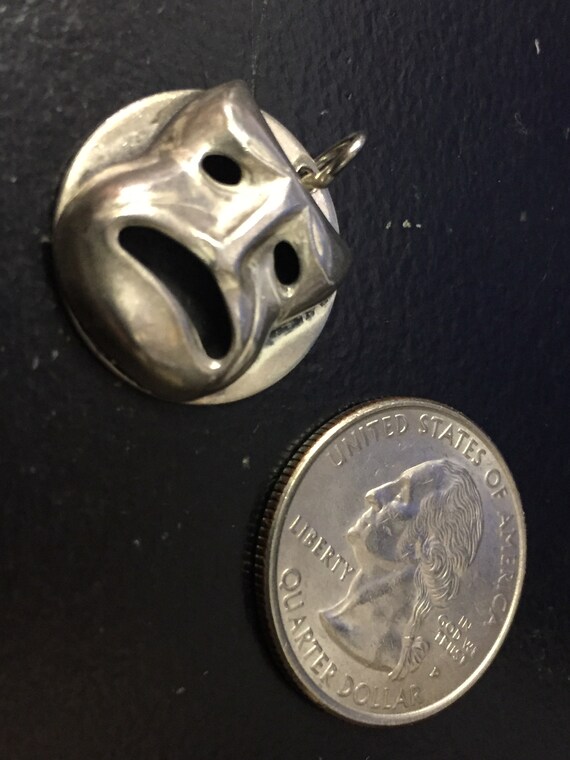 vintage silver theater mask - Gem
